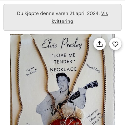 Elvis Presley TCB Lightning Bolt Necklace Taking Care of Business 1994 ...