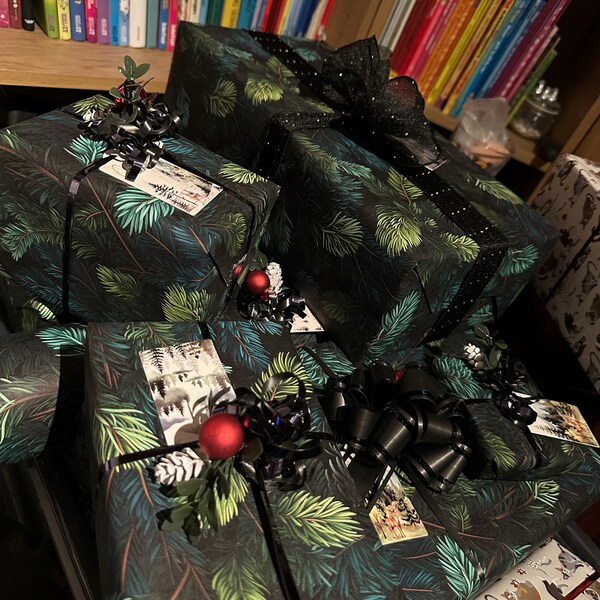 Colorado Spruce Tree Gift Wrapping Paper Evergreen Conifer Dark Green ...