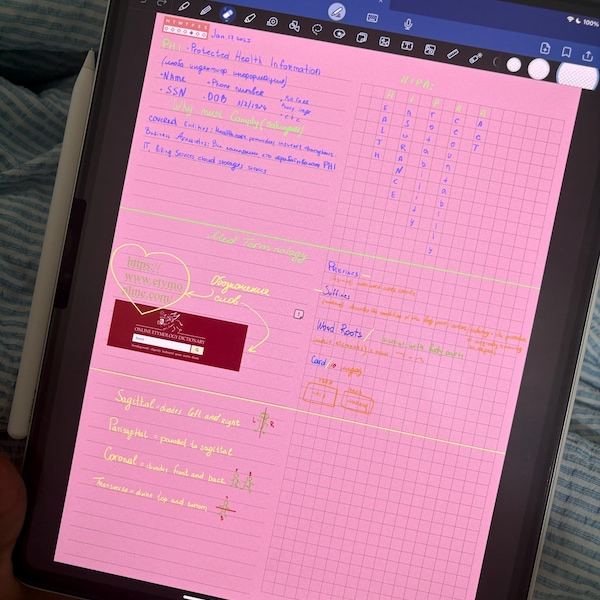 Digital Note Taking Goodnotes Notability Template College Student ...