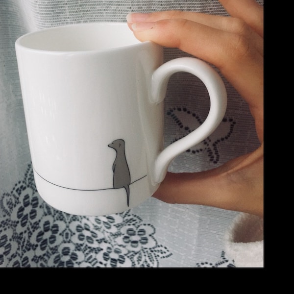 Meerkat Mug, Meerkat Gift, Fine Bone China Mug, Stylish and Cute Gift ...