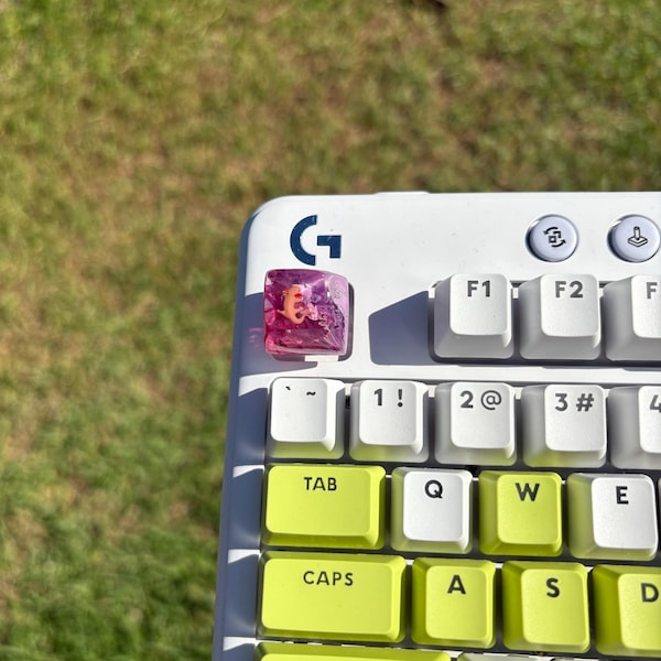 Black White Koi Fish Keycap, Koi Fish SA Profile Keycap, Handmade ...