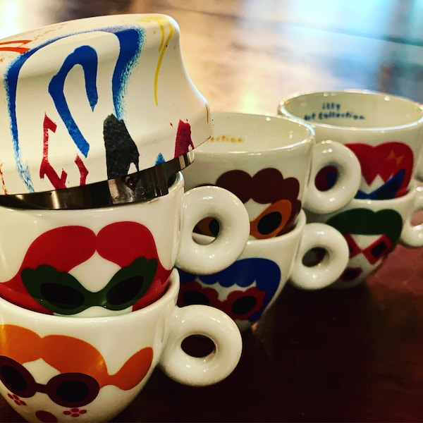 Set 4 Signed ILLY Art Collection Espresso Cup Set, With Sugar Bowl ...