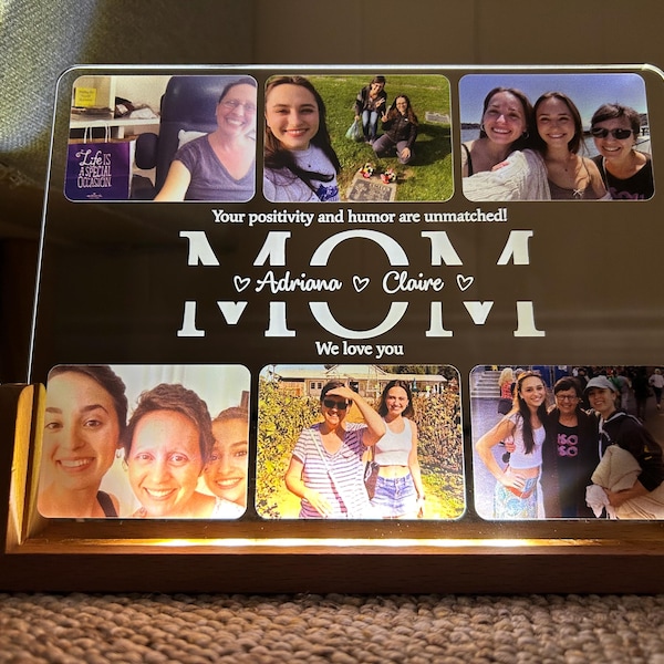 Custom Plexi Name Plate, Square LED Desk Plaque, Personalized Office ...
