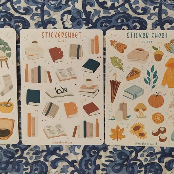 Sticker Sheet - October | Journal Stickers, Calendar, Planner Stickers ...