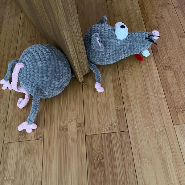 Crochet DOOR STOP Pattern, PDF Rat Door Stop, Crochet Rat, English Door ...