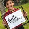 1st Day of Fifth Grade Sign Hello 5th Grade Printable First Day of 5th ...
