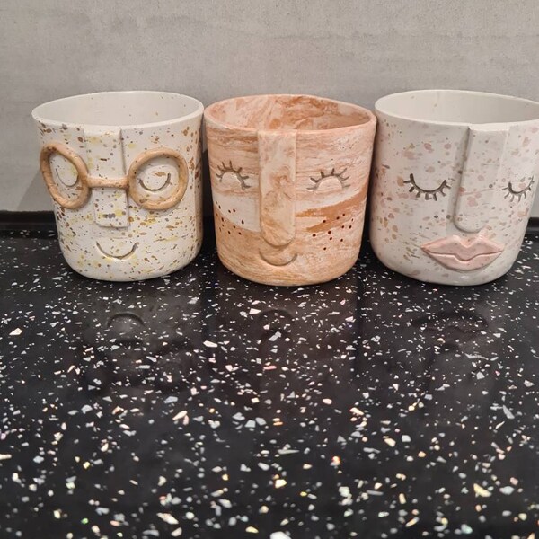 Handmade Face Toothbrush Holder, Bathroom Ceramic Toothbrush Pot - Etsy
