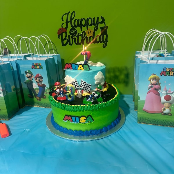 3D Mario Inspired Custom Cake Topper - Etsy