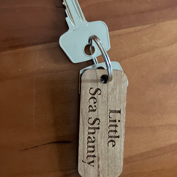 Personalised Keyring, Housewarming Gift, Wooden Keychain, Hotel ...
