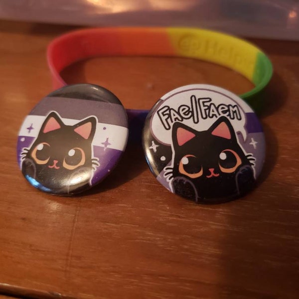 Pride Cat Flags Button Pin - LGBTQ Custom - Trans - Gay - Lesbian ...