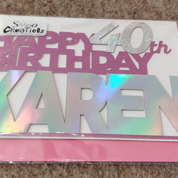 Personalised Number Birthday Card - Etsy