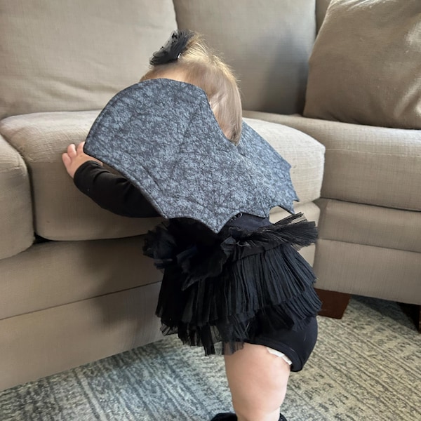 Black Distressed Bat Wings// Wearable Bat Wings for Kids// Bat Wings ...