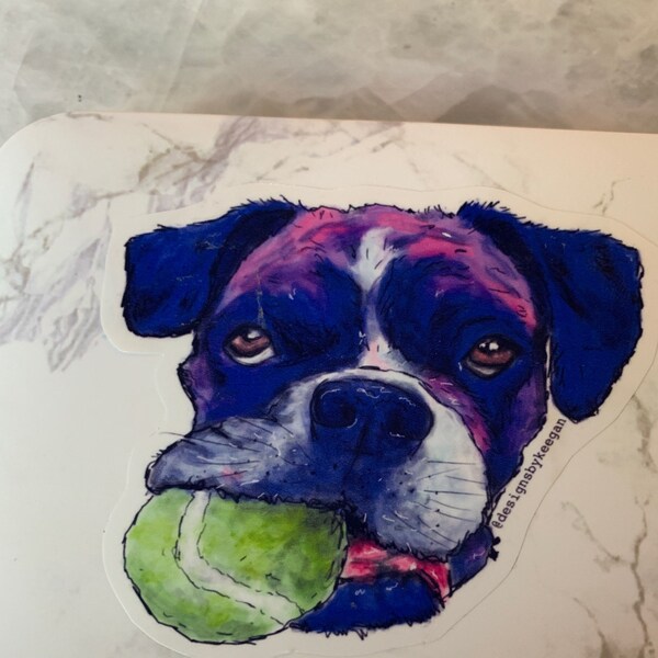 Bella the Boxer Dog Sticker - Etsy