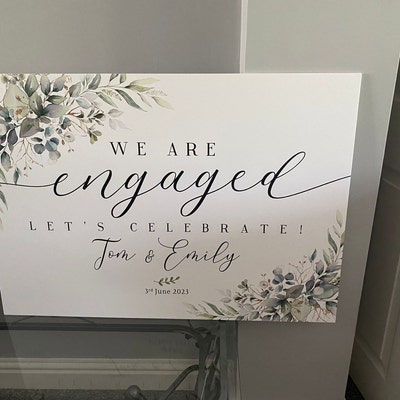 Engagement Party Sign, Engagement Welcome Sign, Engagement Decor ...