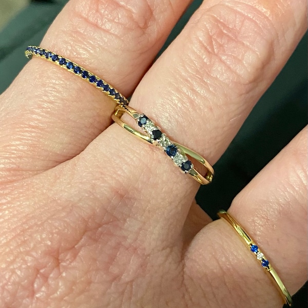 Sapphire Ring Minimalist Ring Gold Rings Rings for Women Gift for Her ...