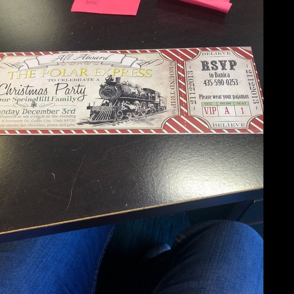 Polar Express Ticket Invitation - INSTANT DOWNLOAD - Partially Editable ...