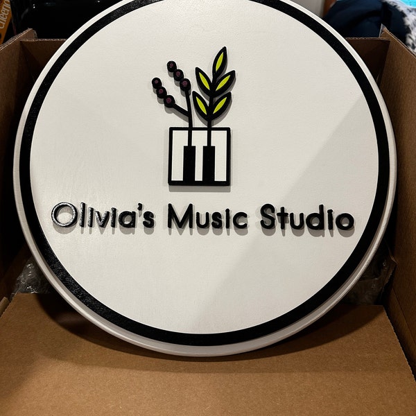 Custom Venue Sign, Storefront Sign, Wedding Venue Logo, Raised 3D Wood ...