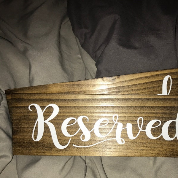 Wedding Reserved Sign - Wood Reserved Sign - Reserved Sign - Wedding ...