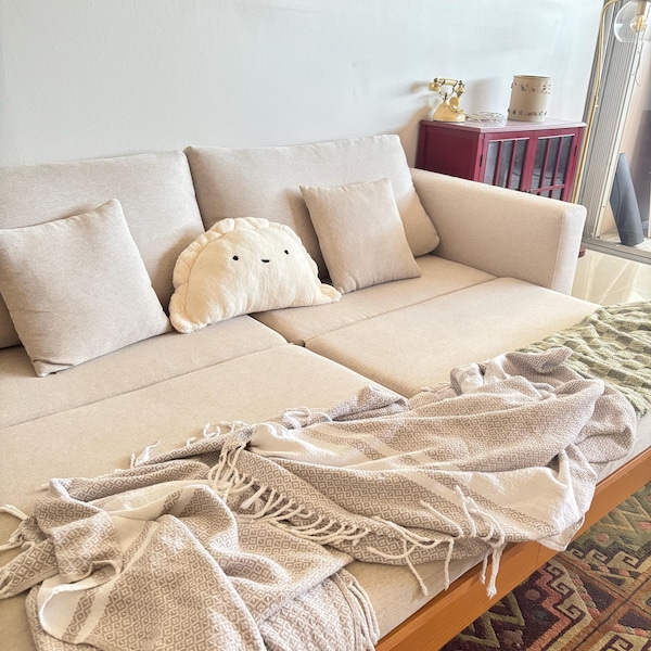 Large Dumpling Squishy Cushion, Hug Me Plush Dim Sum Soft Toy ...