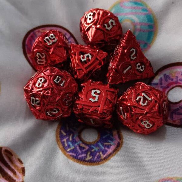 Metal Dice / Ice Storm / Dnd Dice Metal / Blue Luminance - Etsy