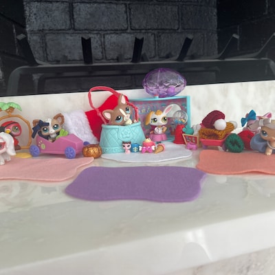 Littlest Pet Shop 4-pcs 2collars 1bowl & 1bone Accessories for Your LPS ...