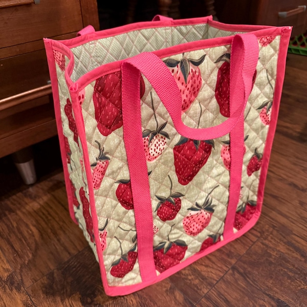 Quilted Grocery Tote Bag - Pattern and Tutorial - Etsy