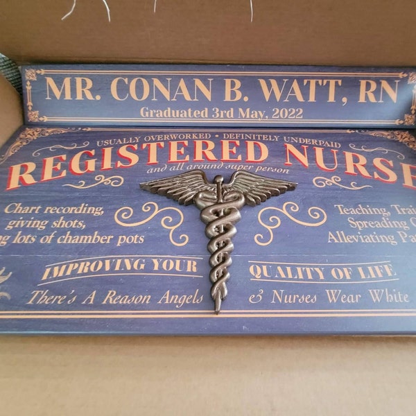 Registered Nurse Wood Sign With Optional Personalization - Etsy