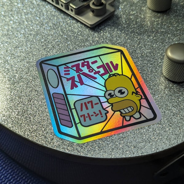 The Simpsons Mr Sparkle Sticker - Rainbow Foil Hologram - Etsy