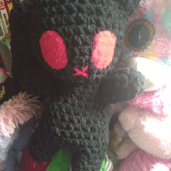 Customizable Large Crochet Bunny- Black, Year of the Rabbit, Creepy ...