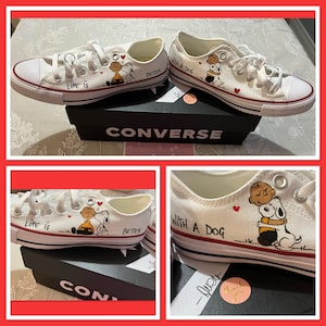 Converse All Star Snoopy Sneakers, Hand Painted, Custom Snoopy - Etsy