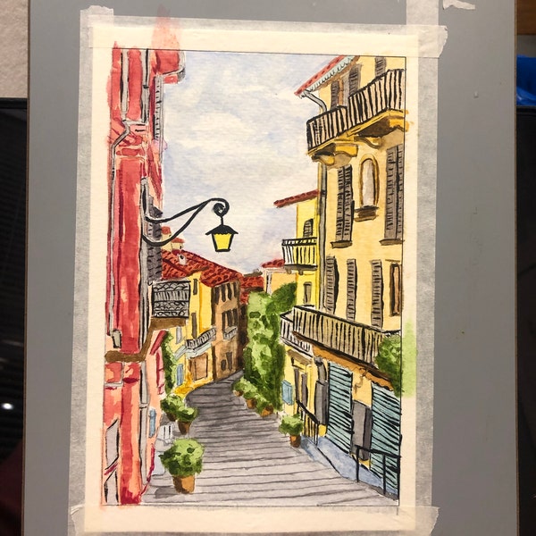 Watercolor Coloring Kit Paint Along Activity Book With Quaint Scenery ...