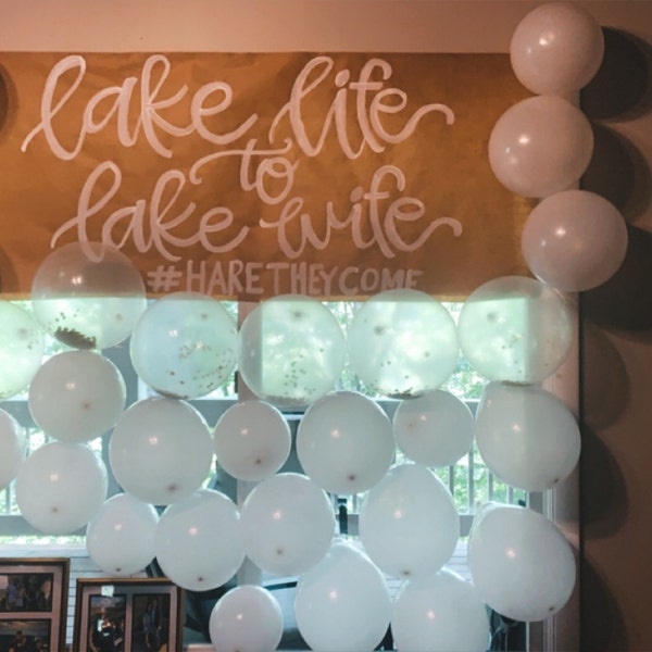 CUSTOM Butcher Paper Celebration Banner - Future Mrs - Happy Birthday ...