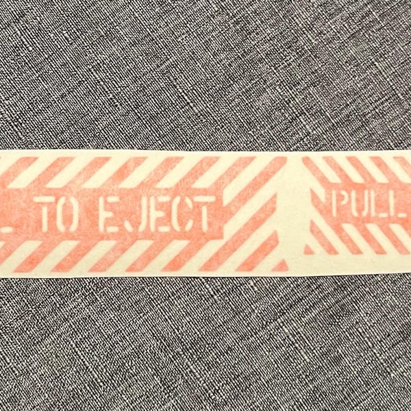 Ejector Seat "pull to Eject" Sticker. Pair of Vinyl Decals. Fits: Jeep ...