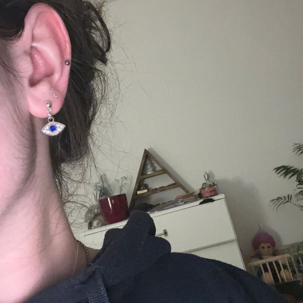 Purple Heart + Silver Angel Wings Belly Bar | Piercings, Handmade ...