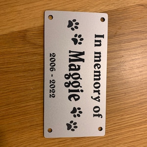 Memorial Name Plate Brass Colour Coffin Urn Name Plate Memorial Funeral ...