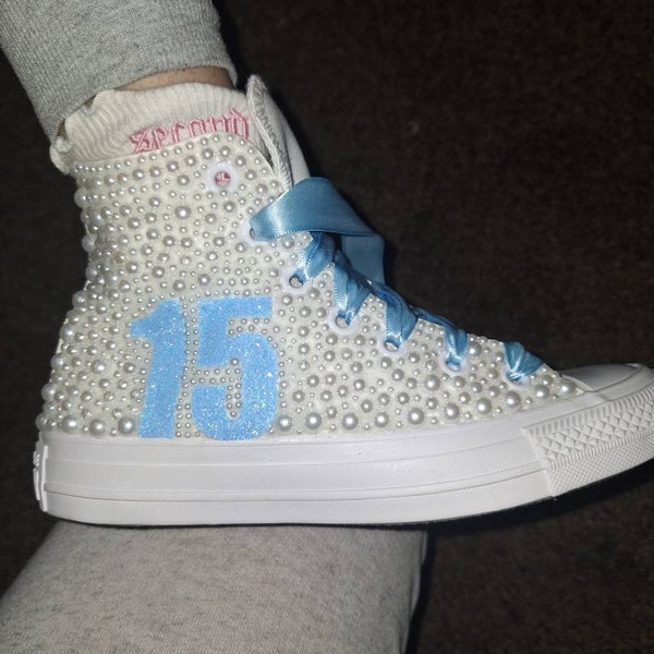All-star High-top Girls Converse, Birthday Converse, Wedding Toddler ...