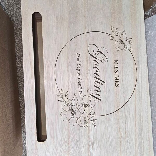 Personalised Wooden Card Box - Post Box, Wedding Cards - Memory Box ...
