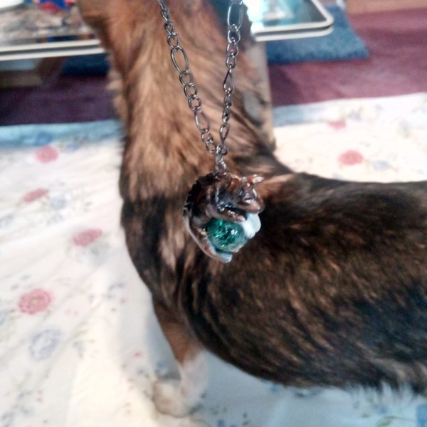 Brown Hyena Necklace With Custom Color Gem - Etsy