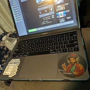 Customized Laptop DJ Sticker/ Decal Personalize Headphone Sticker ...