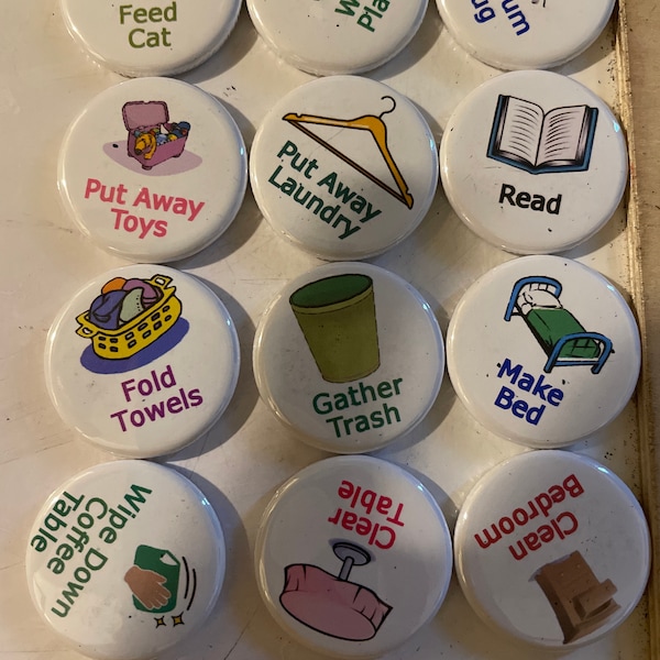 Custom Picture Chore Magnets (set of 12) - Etsy