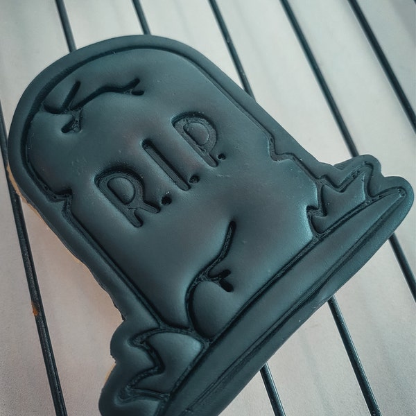 RIP Gravestone Cookie Cutter and Embosser Stamp - Etsy