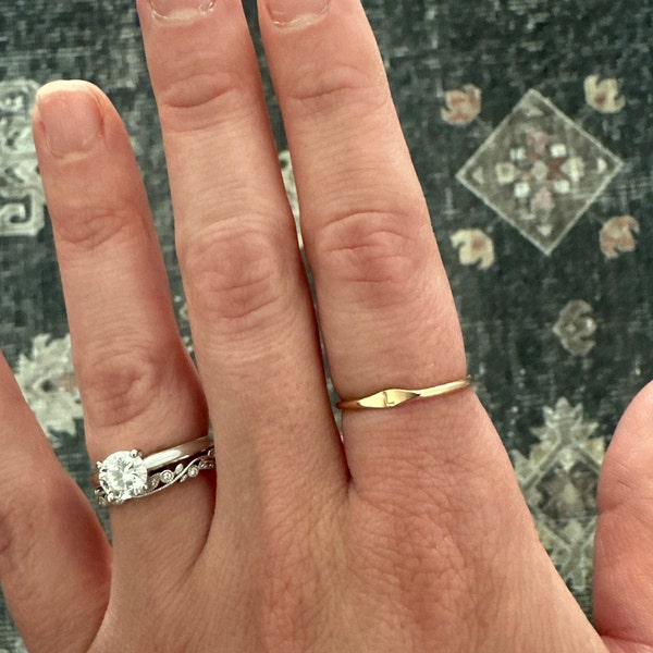 Tiny Initial Ring, Gold Fill or Sterling Silver, Personalizable Letter ...