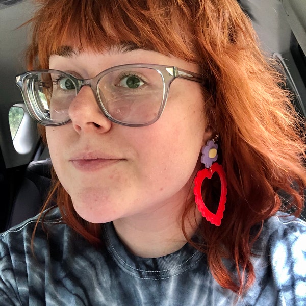 MONOCRHOME VORTEX 1960S Inspired Earrings - Etsy