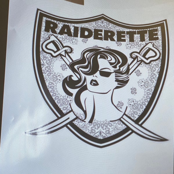Raiderette Bandana Sticker, Las Vegas Raiders Female Las Vegas Raider ...