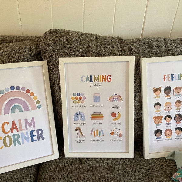 Rainbow Calming Corner Sign: Classroom Decor Printable (digital ...