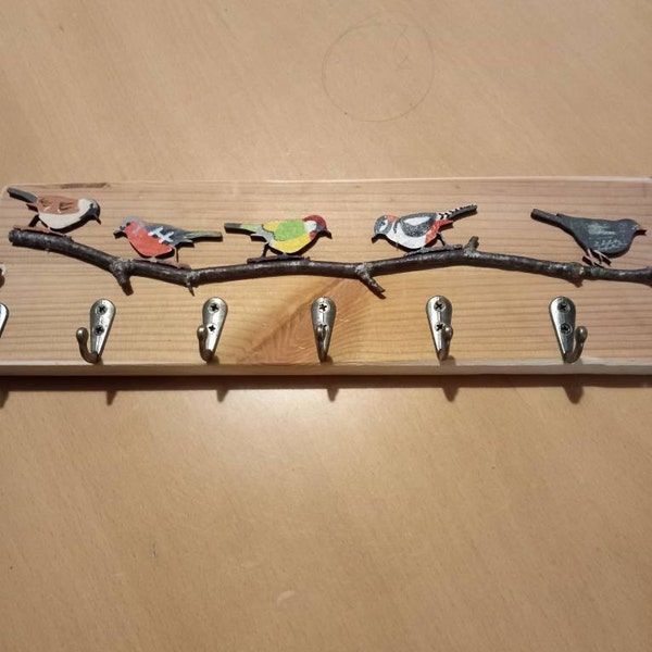 Beach Hut Key Rack. Seaside Themed Wall Hooks. Long Thin Key Hooks for ...