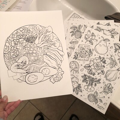 Aquarius June Bug Coloring Page 8.5x11 PAGE ONLY - Etsy