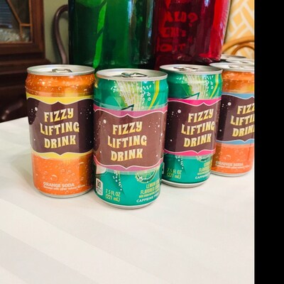 Fizzy Lifting Drink Labels for Water Bottles & Soda Cans Charlie and the Chocolate Factory Willy ...