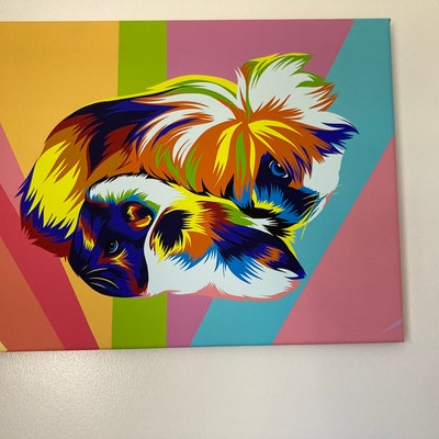 Colourful Abstract Meadow Wild Flowers Watercolour Painting - Etsy UK