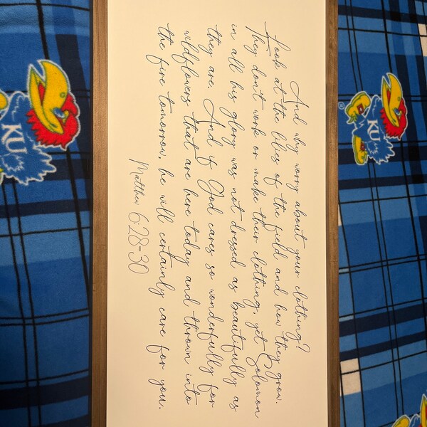 Custom Bible Verse Wall Art-custom Scripture-wood Framed Sign ...